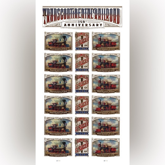 usps | Office | Transcontinental Railroad Usps Stamp Sheet 29 ...